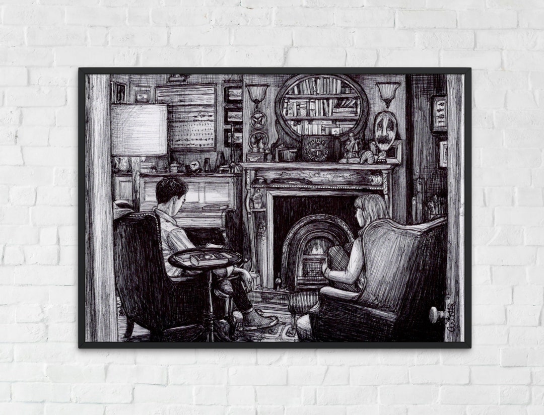 Portland Row Library Print, Digital Download, PDF, Wall Art - Etsy UK