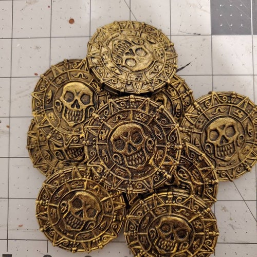 Cursed Aztec Gold Coin Pirates of the Caribbean Prop Gold - Etsy