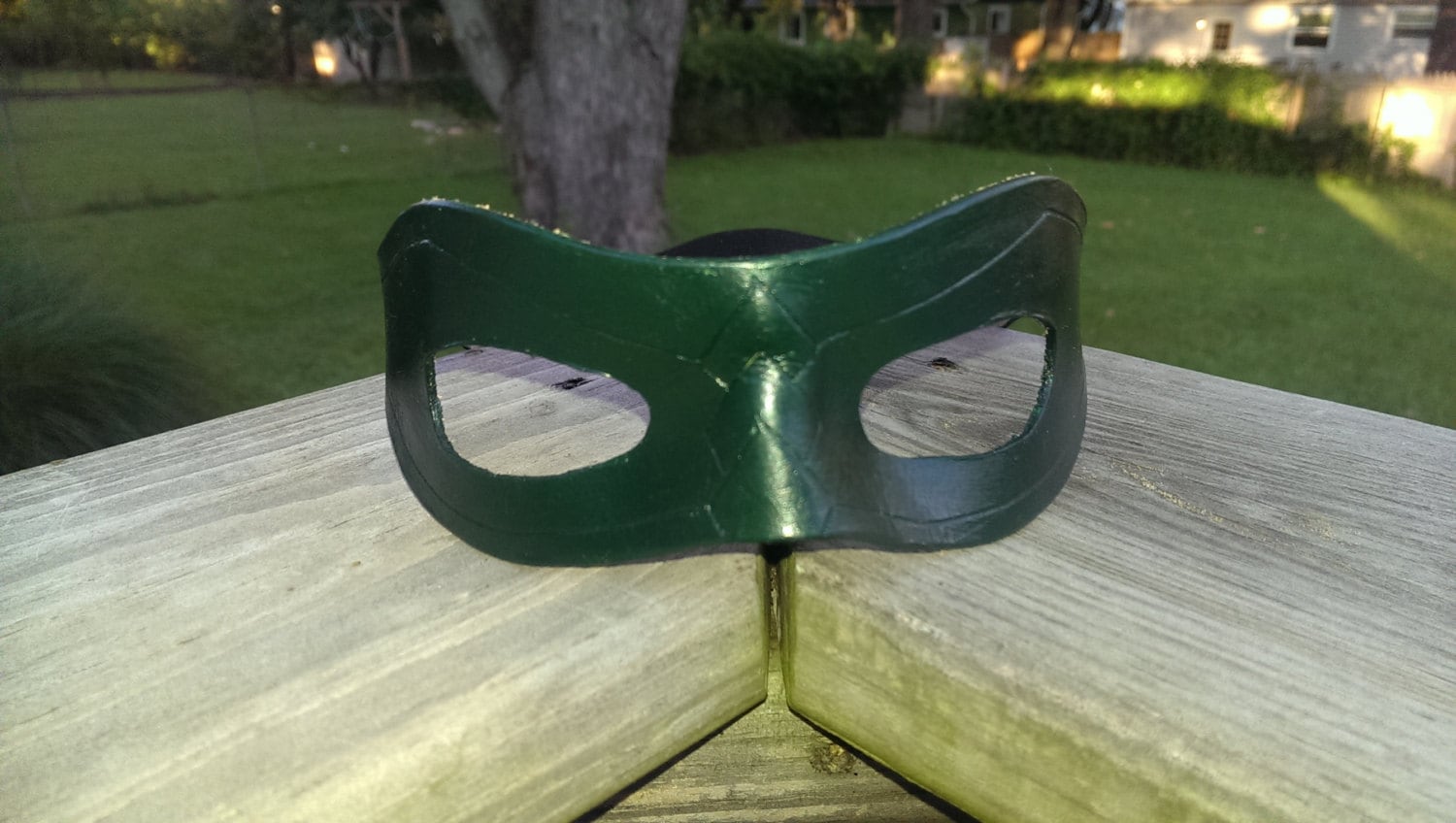 Green Arrow Inspired Leather Mask W/strap | Etsy