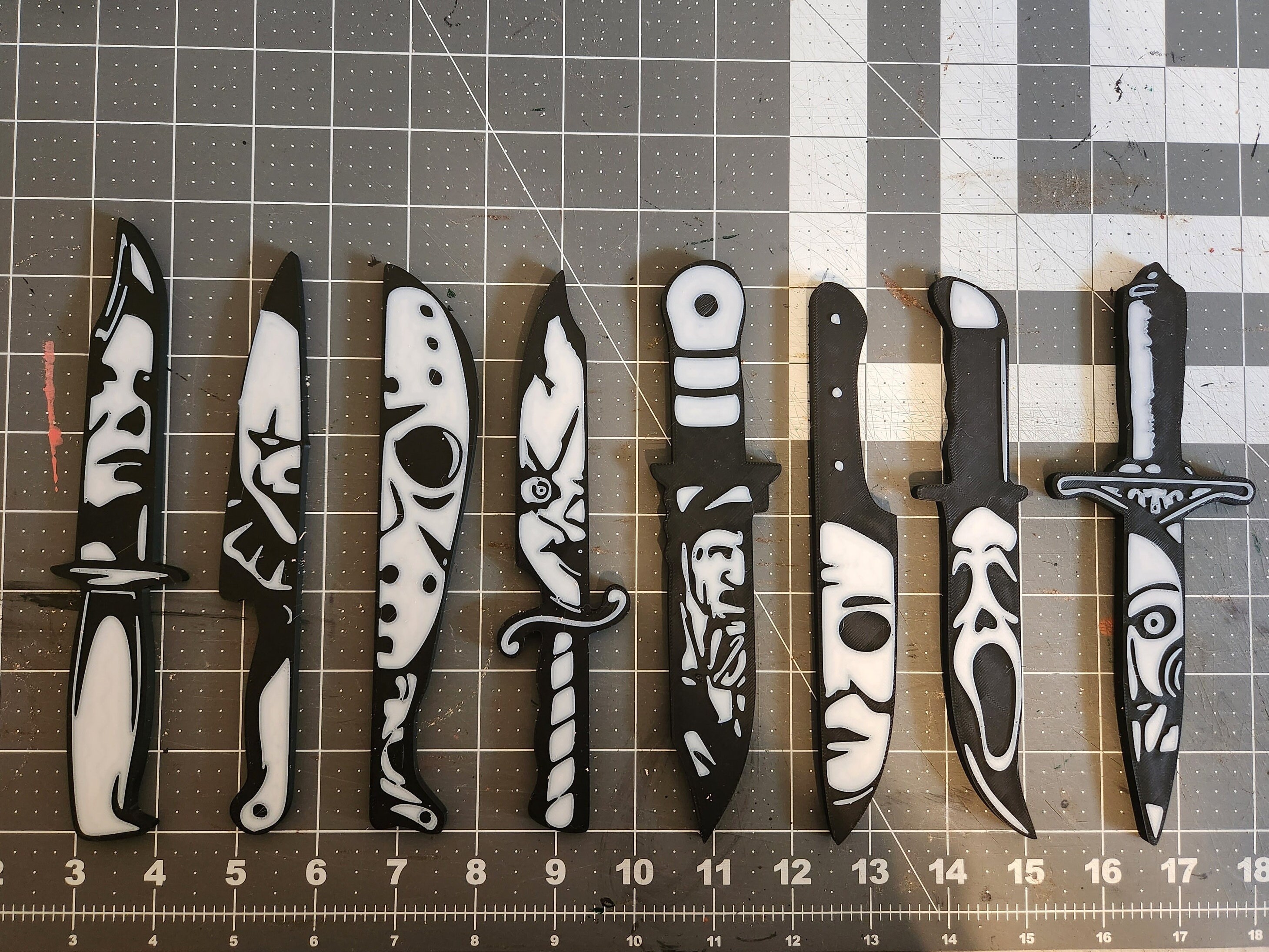Spooky Horror Icon Knives 3D Print Set of 8 - Etsy