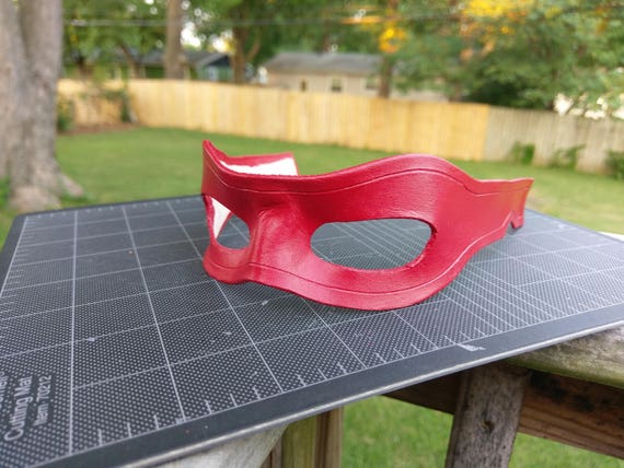 Arsenal Inspired Leather Mask W/strap - Etsy