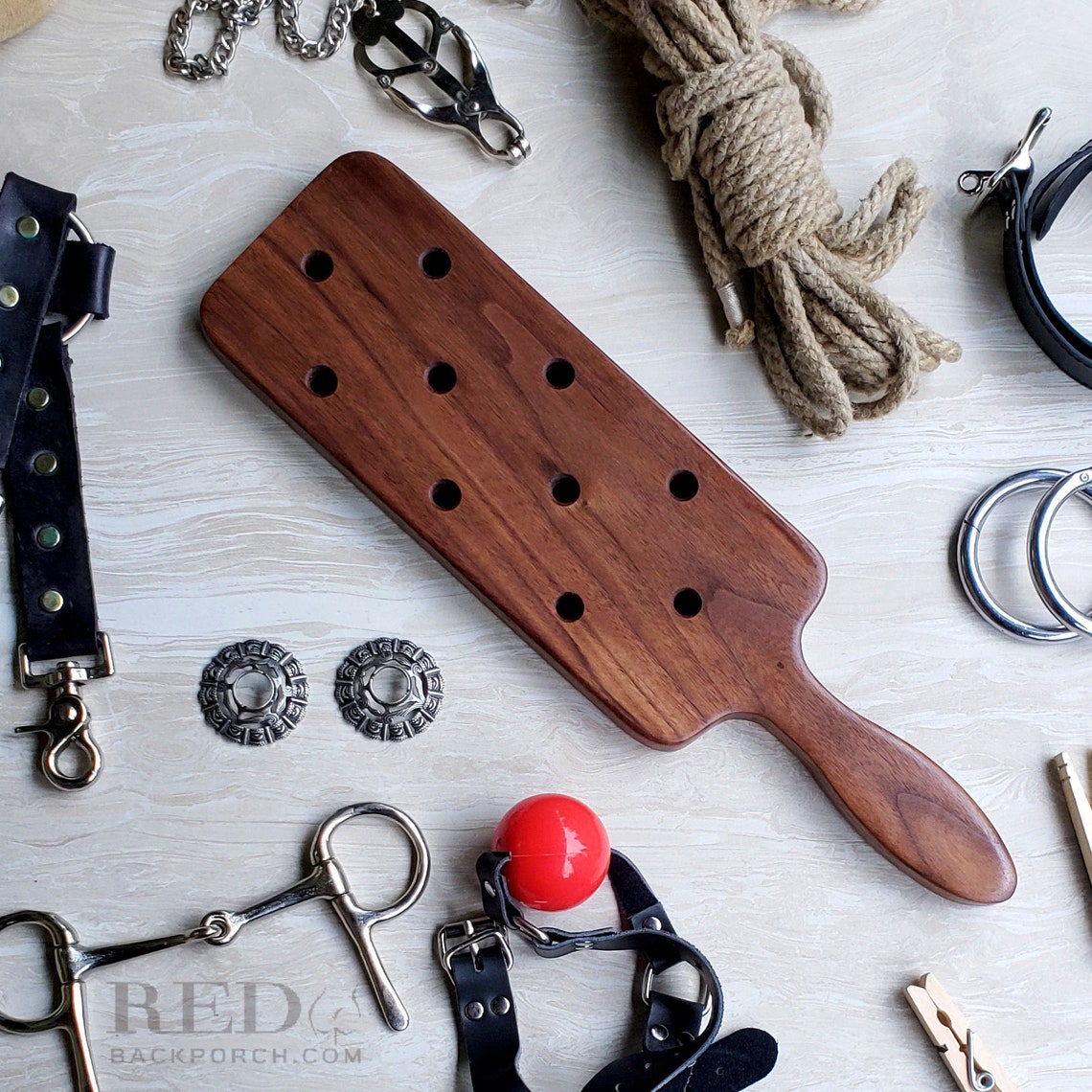 Ruler Spanking Paddle With Holes in Black Walnut for | Etsy