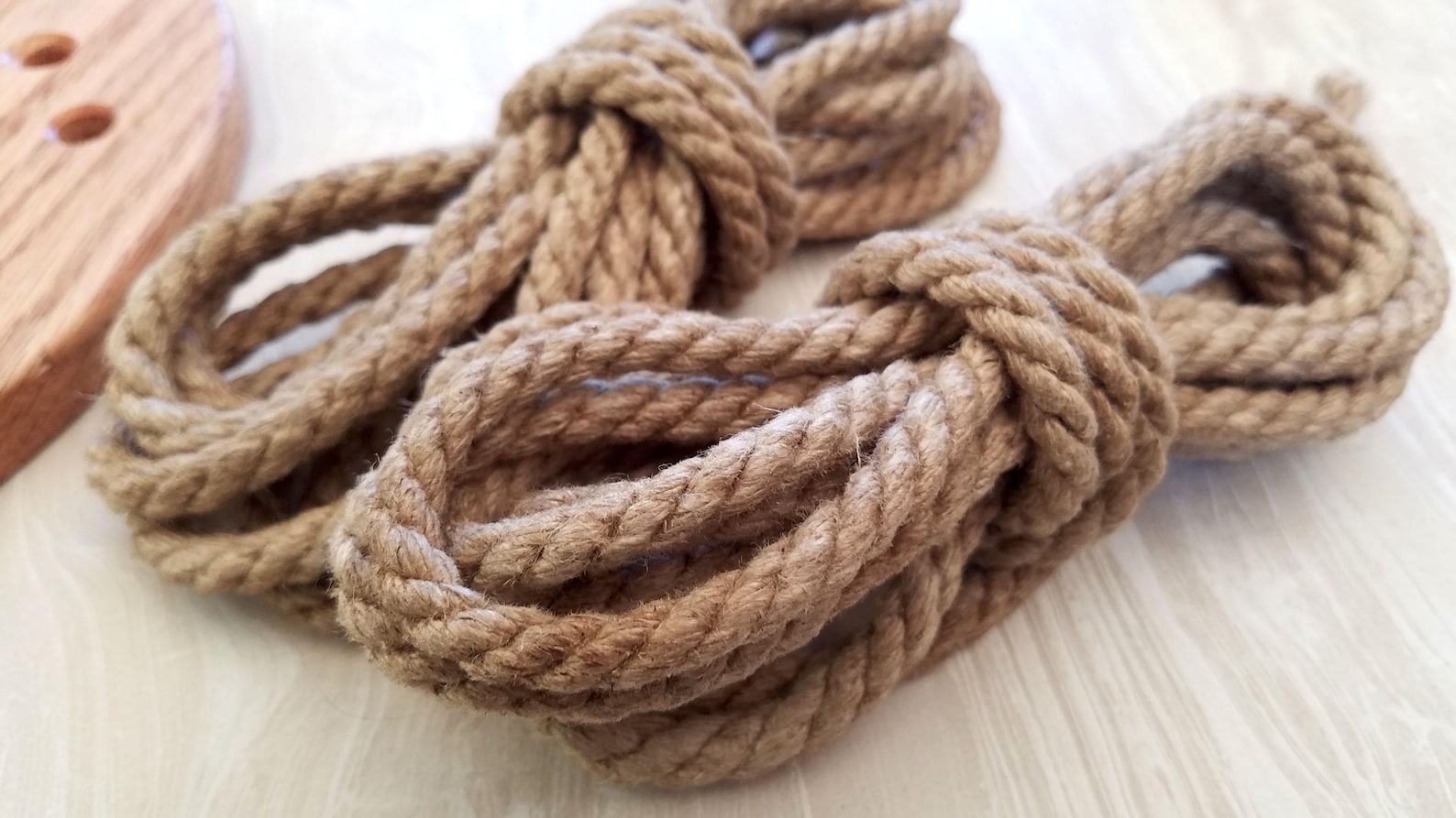 Spanking And Bondage Set 2 10 Soft Hemp Rope And Oak Etsy