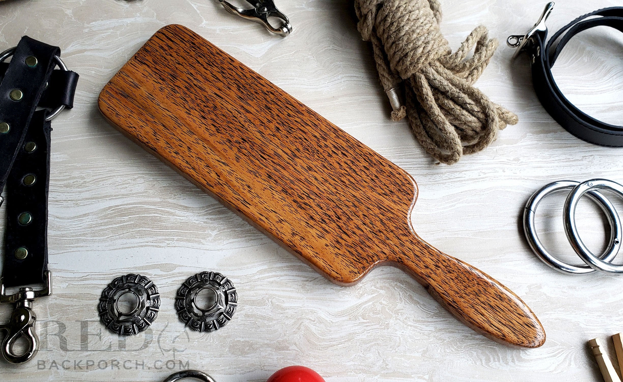 Femme Patale Hickory Spanking Paddle in Dark Walnut Stain | Etsy