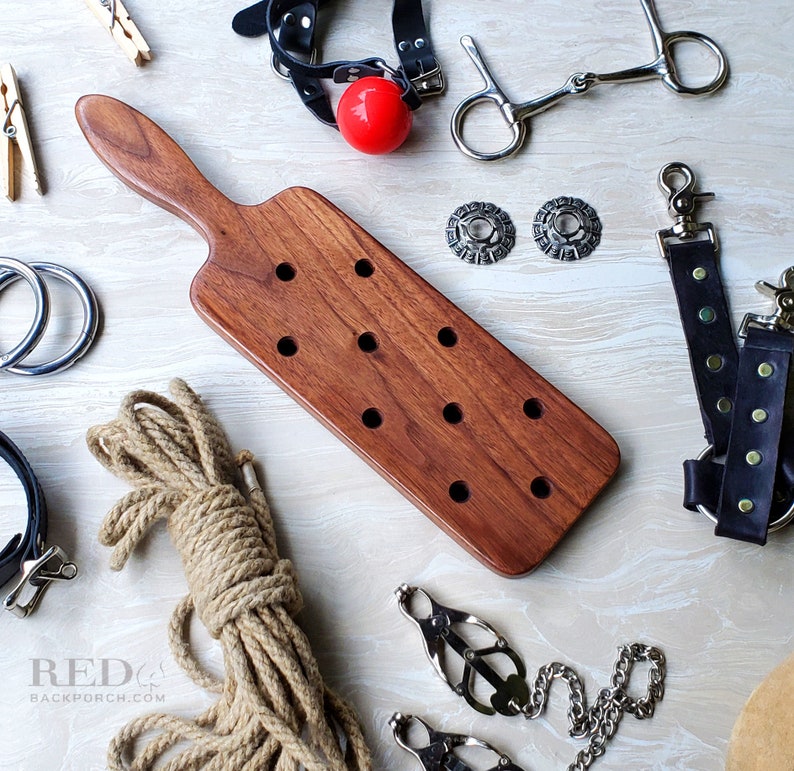 Ruler Spanking Paddle With Holes in Black Walnut for | Etsy