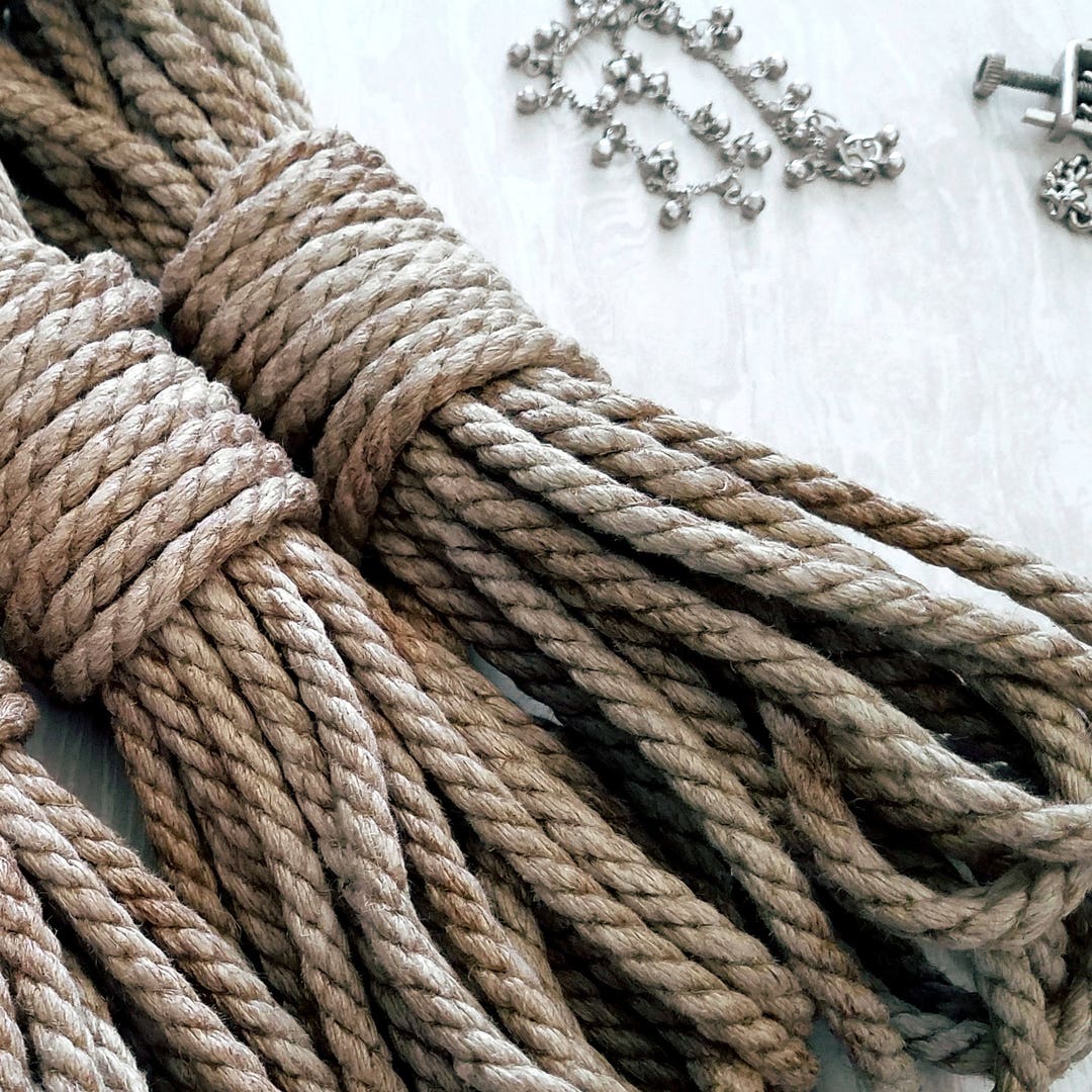 3x 8m Shibari Rope Set 6mm Hemp Conditioned With Jojoba Oil Soft Supple ...