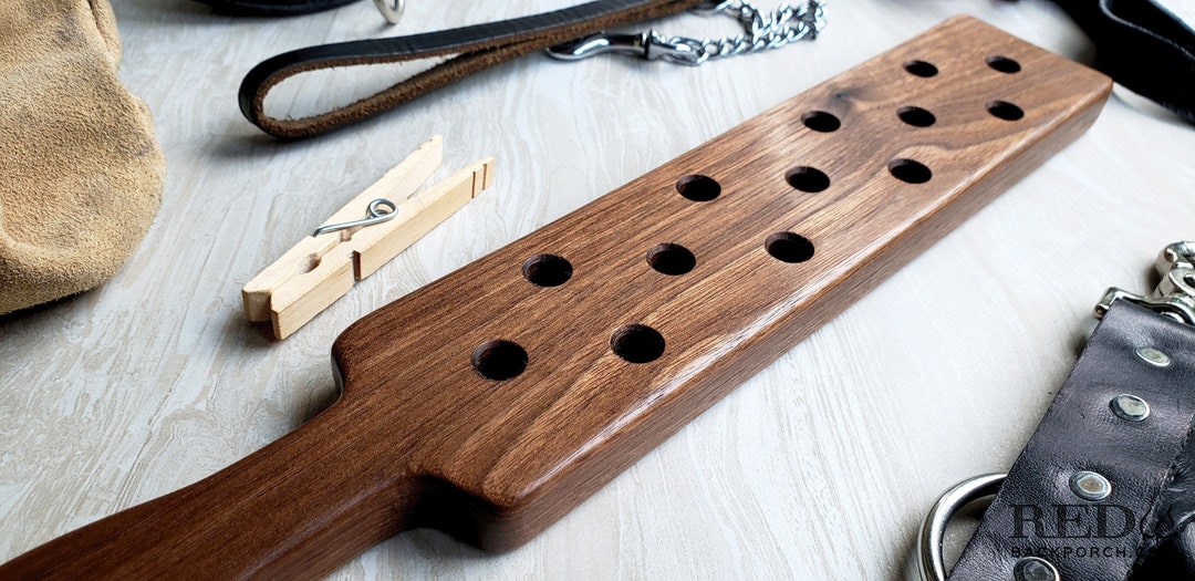 Evil! Swatter Spanking Paddle in Black Walnut With Holes - Mature - Etsy