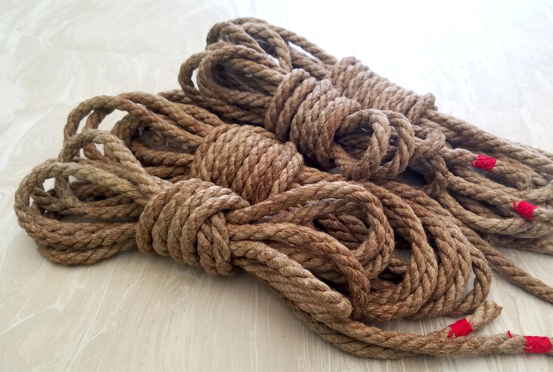 Shibari Rope Set (2x) 10' + (2x) 20' 6mm Hemp Conditioned With Jojoba ...