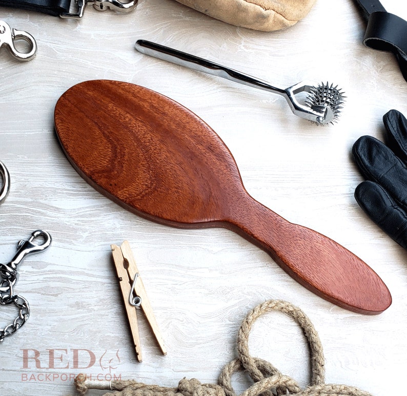 Lightweight Hair Brush Spanking Paddle in Shimmering Mahogany | Etsy