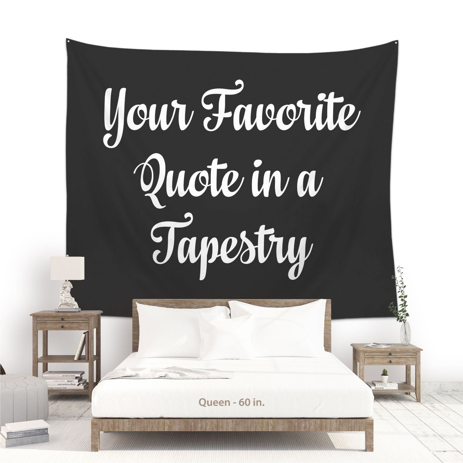 Quote Tapestry Custom Quote Print on a Fabric Wall Art for - Etsy