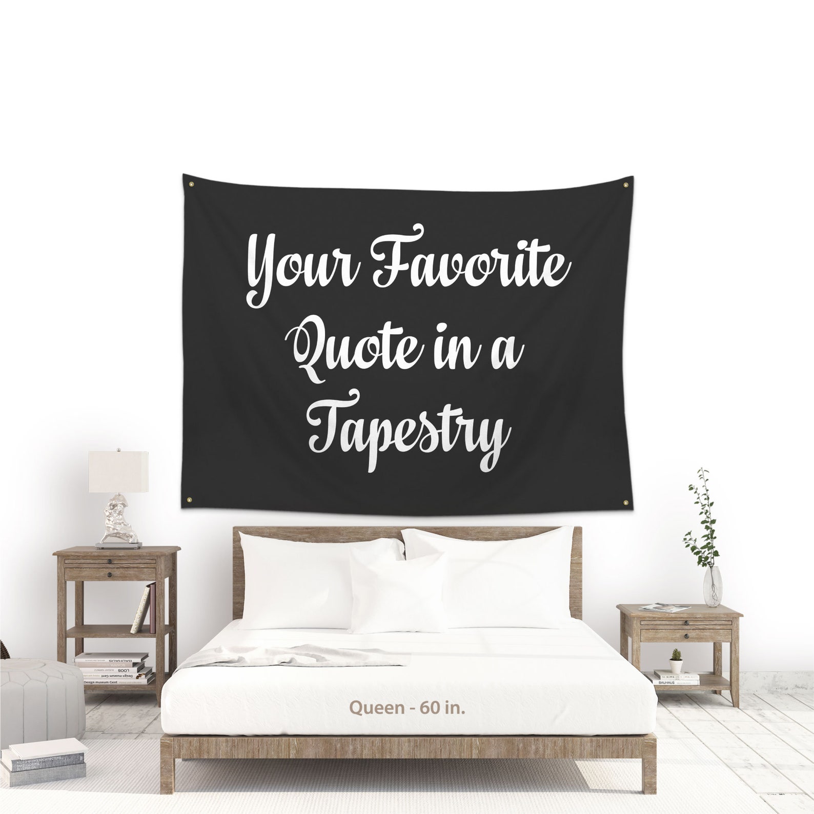 Quote Tapestry Custom Quote Print on a Fabric Wall Art for - Etsy