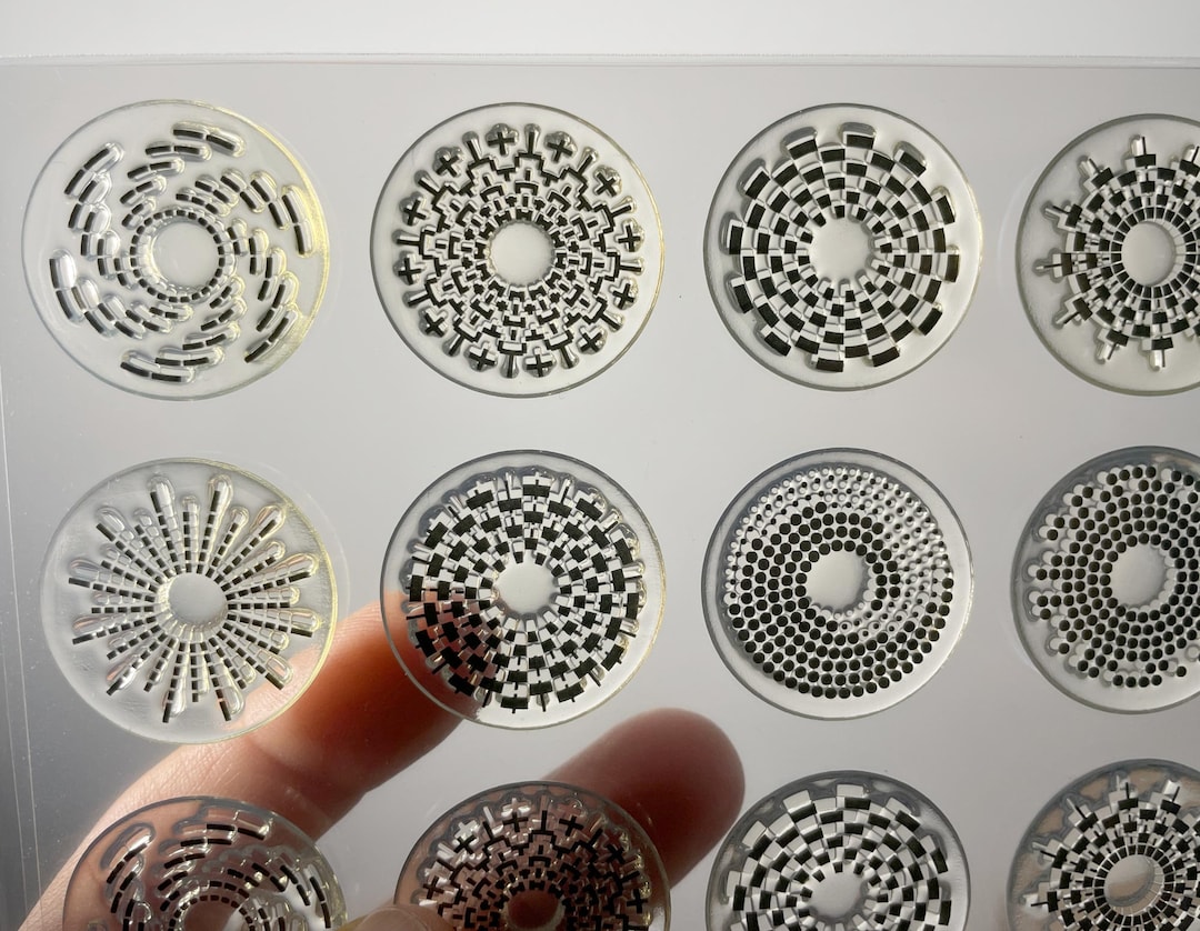 Geometric Circle Stamps: Scrapbooking Supplies, Set of 12 (25mm) - Etsy