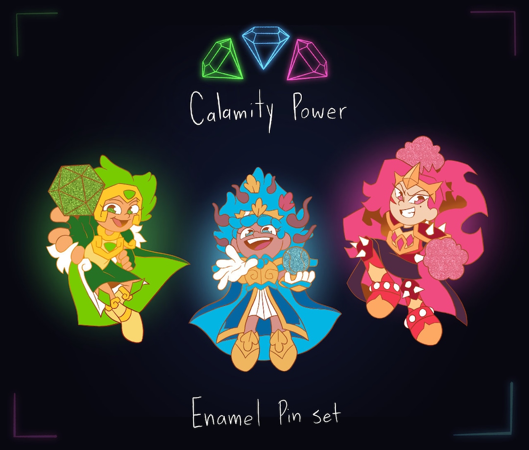Amphibia calamity Power Gold Plated Hard Enamel Pin Set - Etsy