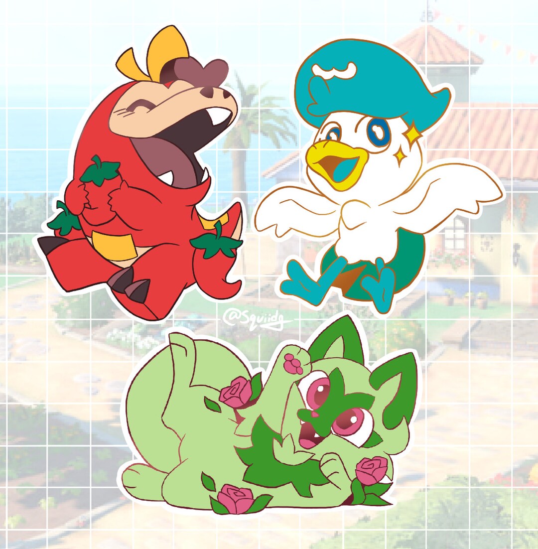 Pokémon Starters Enamel Pins fuecoco sprigatito quaxly - Etsy