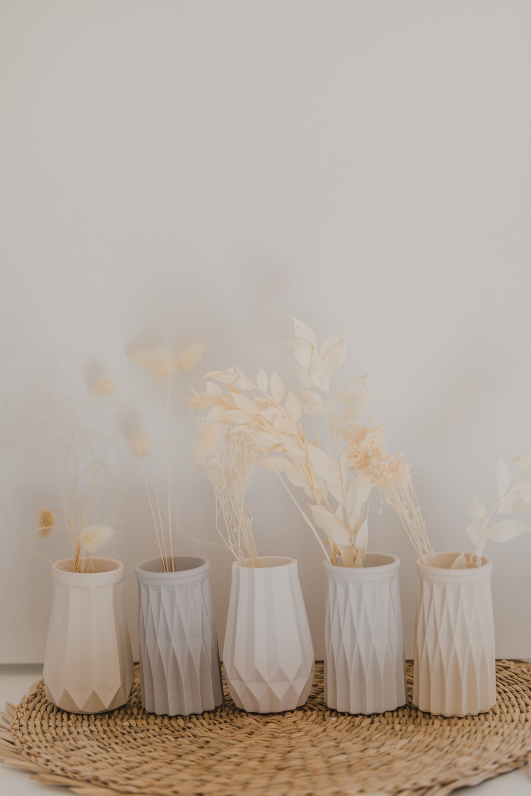 Jesmonite Vase // Jesmonite White Vase // Small Jesmonite Vase ...