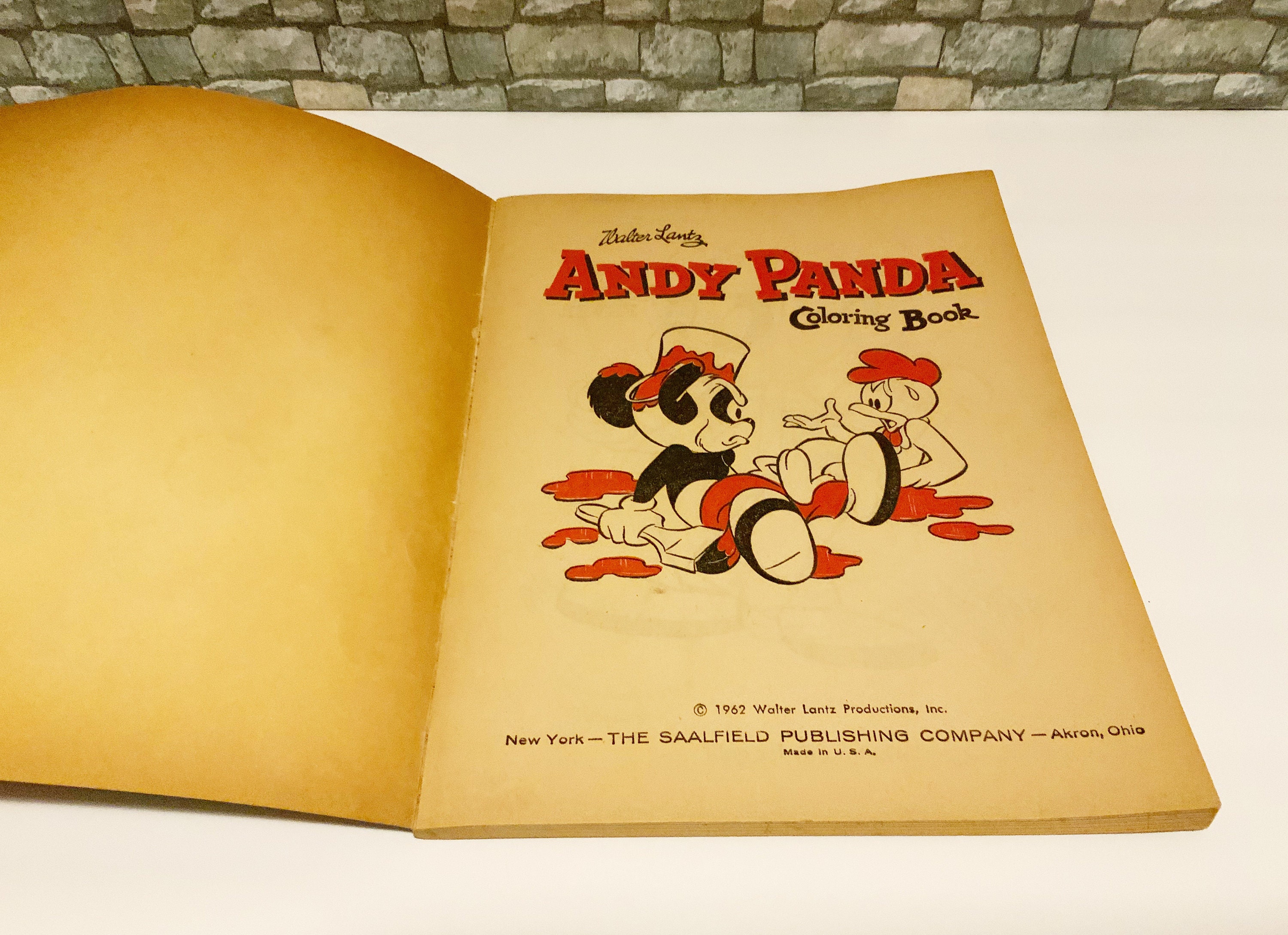 Walter Lantz Andy Panda Coloring Book | Etsy