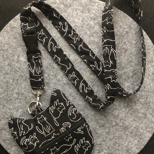 Cat Print Lanyards With Buckle, Long Key Cord, Badge Holder, Neck Strap ...
