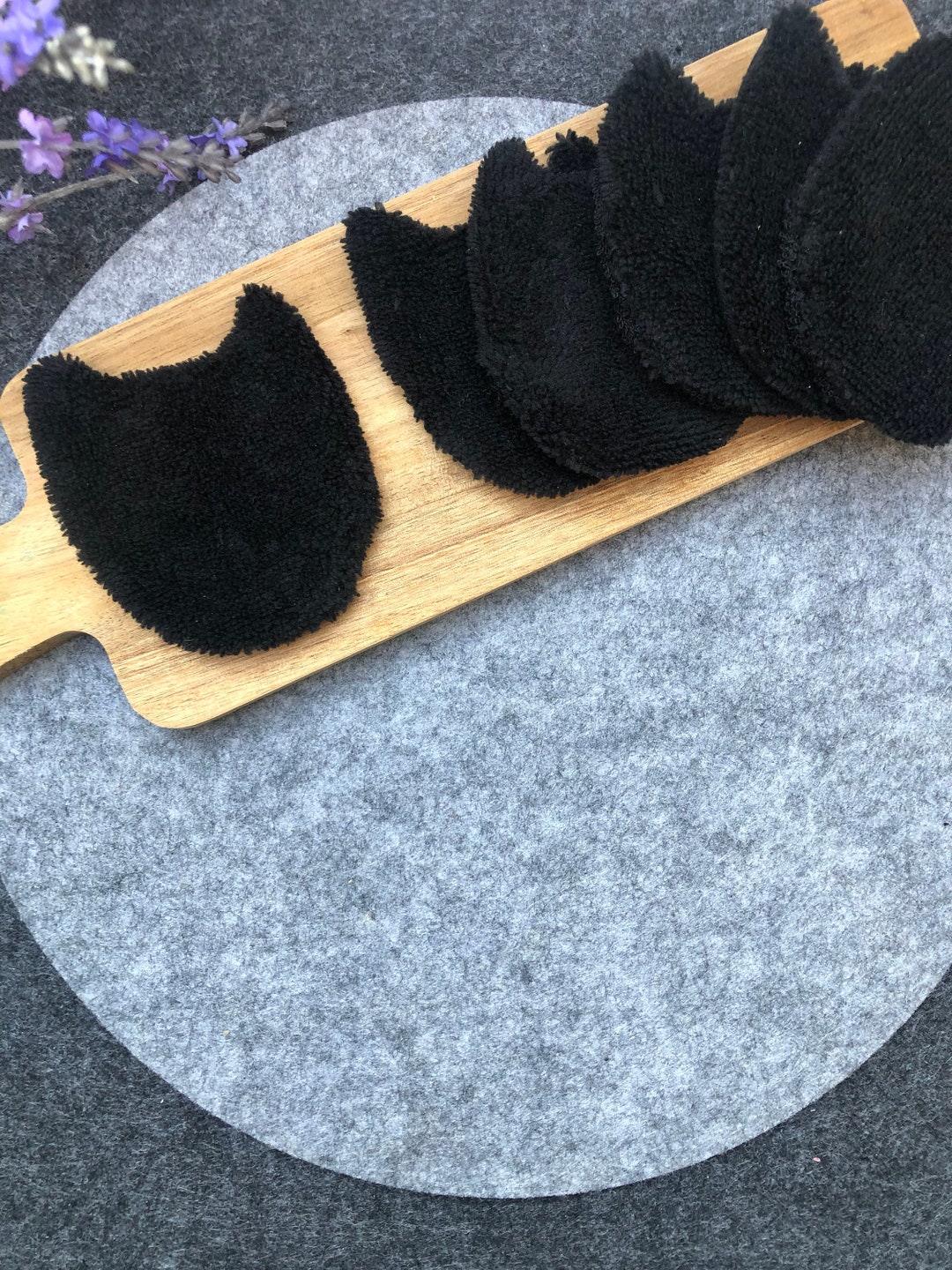 Reusable Bamboo Face Pads, Black Cat Set, Soft Makeup Remover Wipes ...