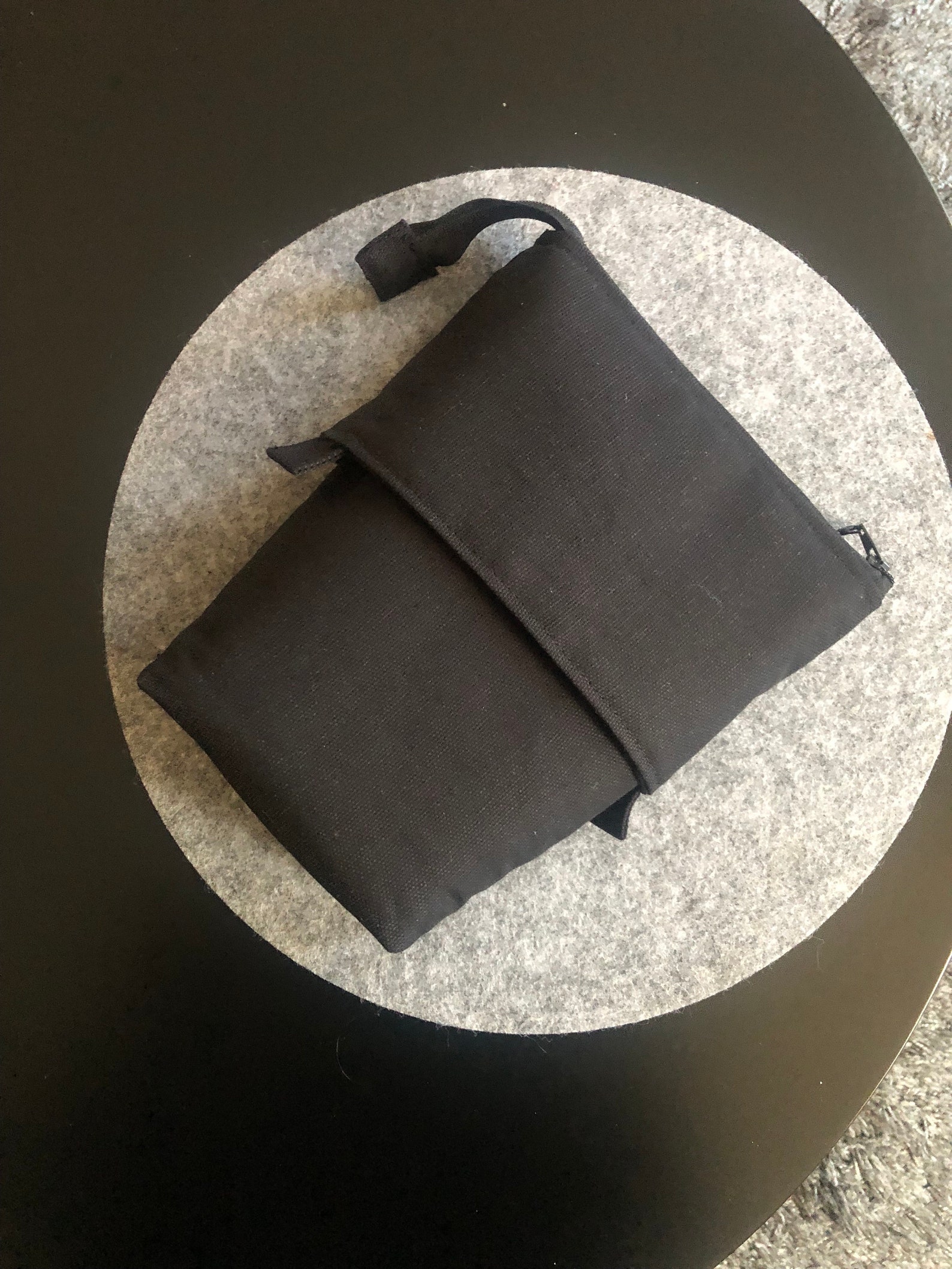 Black Canvas Pull Down Pencil Case, Telescopic, Stand up Pen and ...