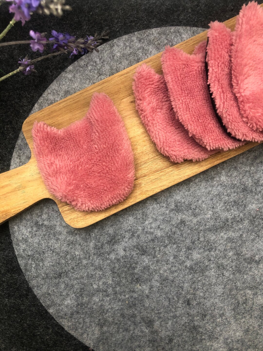 Reusable Bamboo Face Pads, Pink Cat Set, Soft Makeup Remover Wipes, Eco ...