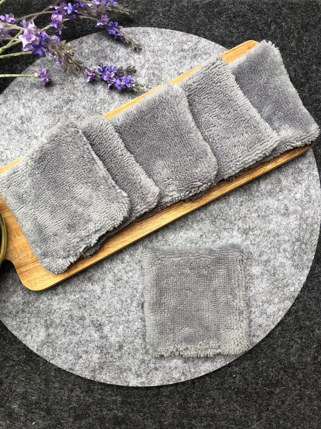Reusable Bamboo Face Pads, Light Grey Square Set, Soft Makeup Remover ...