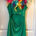 Large Green Feathers Dress - Etsy