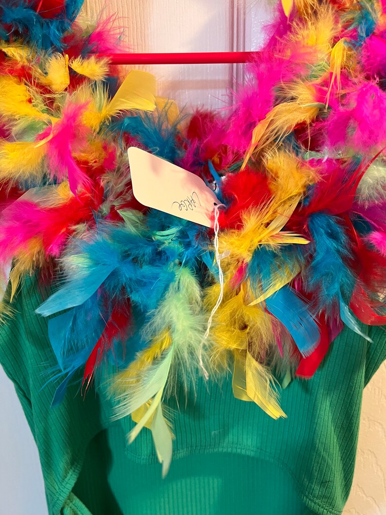 Large Green Feathers Dress - Etsy