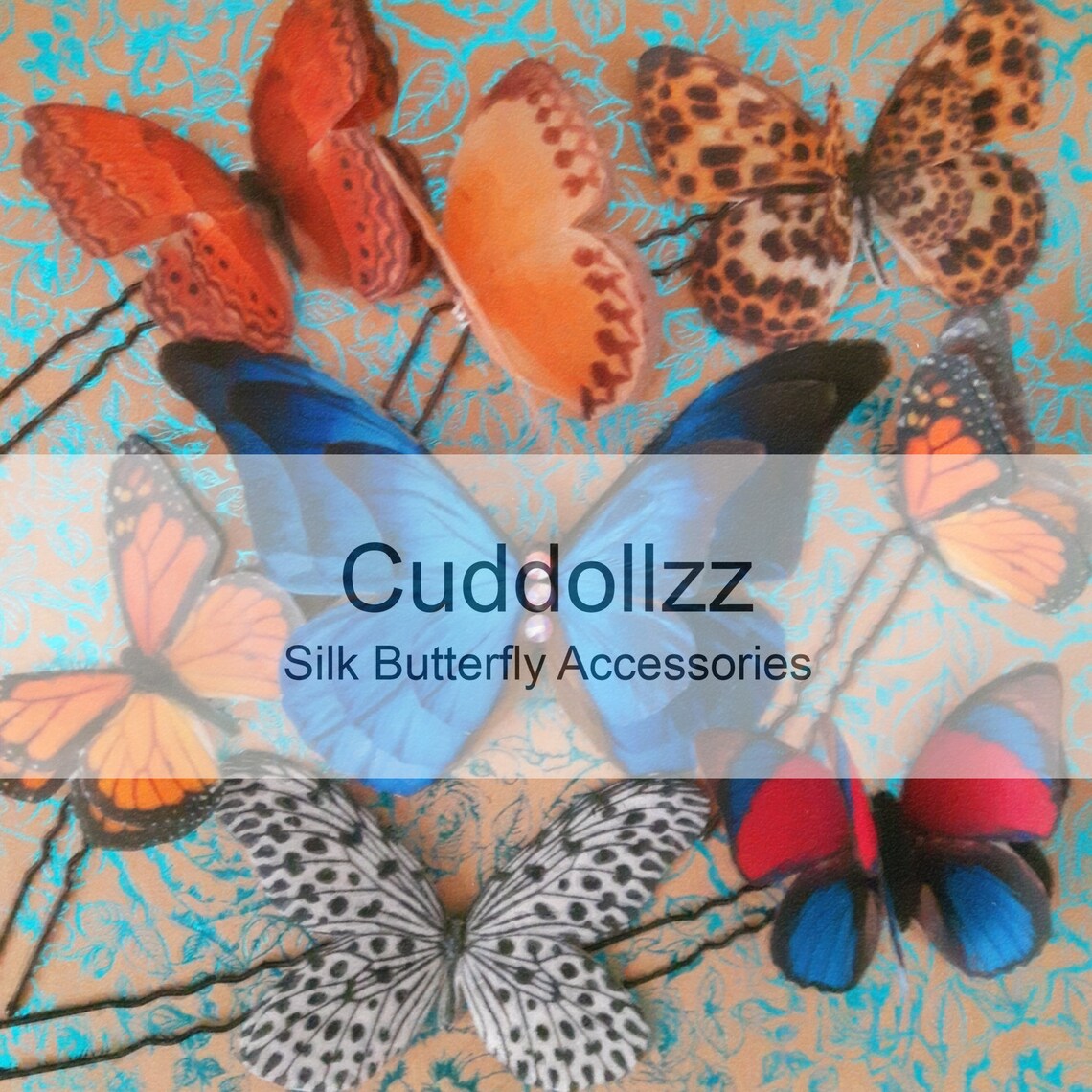 Monarch Butterflies Hair Clips Set of 3 Burnt Orange Silk | Etsy