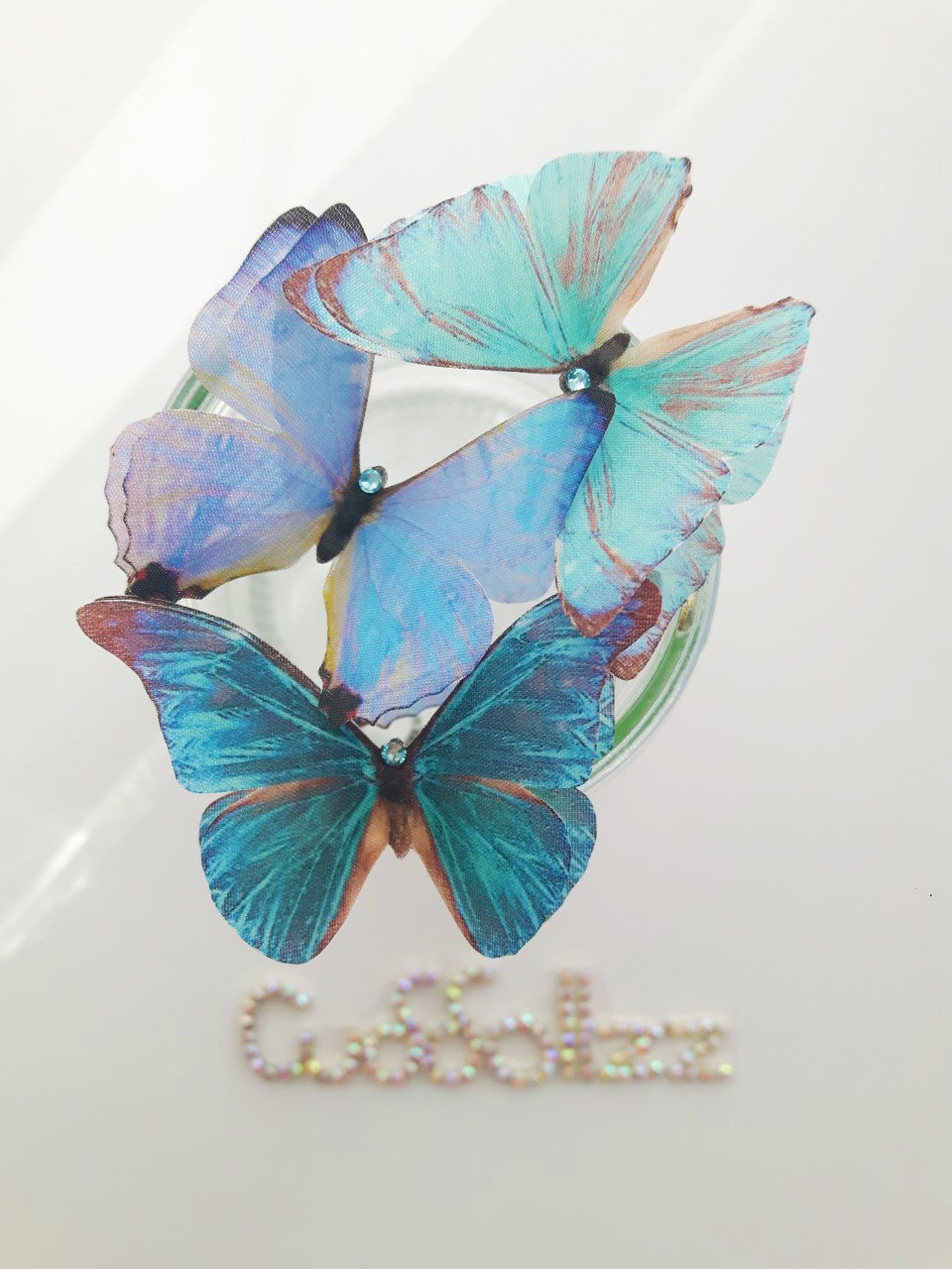 Beautiful Butterfly Hair Clips. A Set of Stunning Blue Butterflies for ...