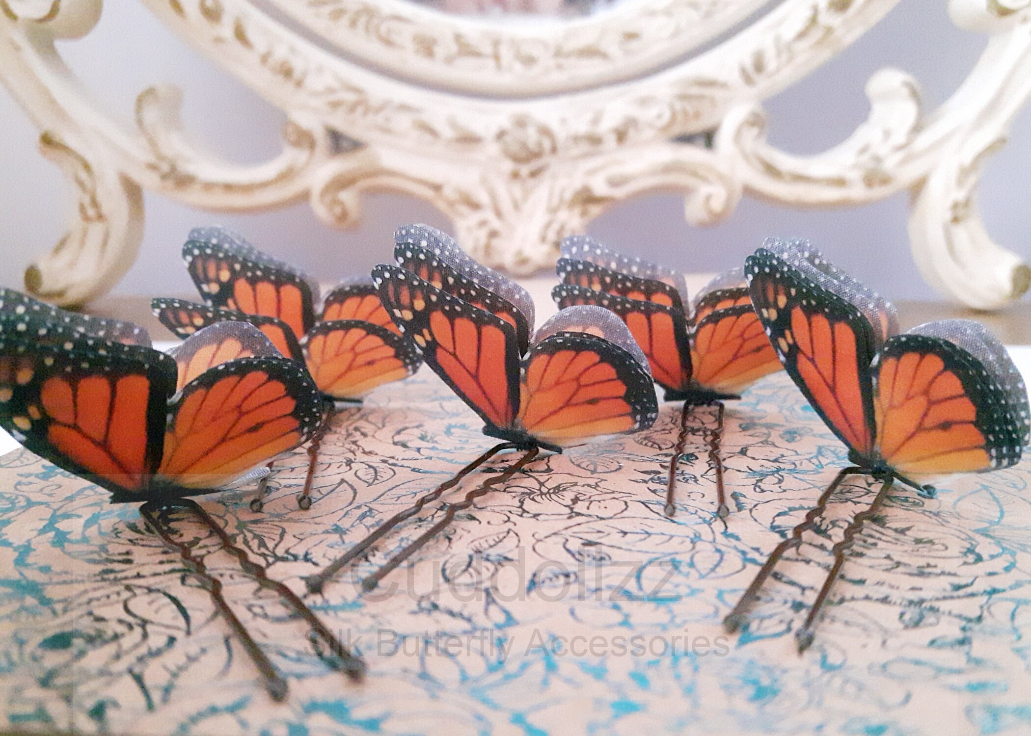 Monarch Butterfly Hair Pins. Beautiful Butterflies with closed | Etsy