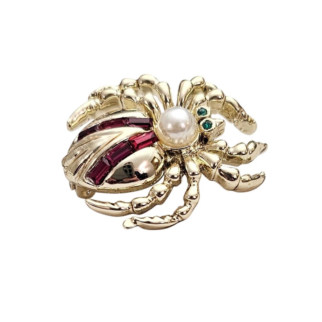 Vintage Spider Brooch Red Baguette New Old Stock 1940-50 Pin J346 - Etsy