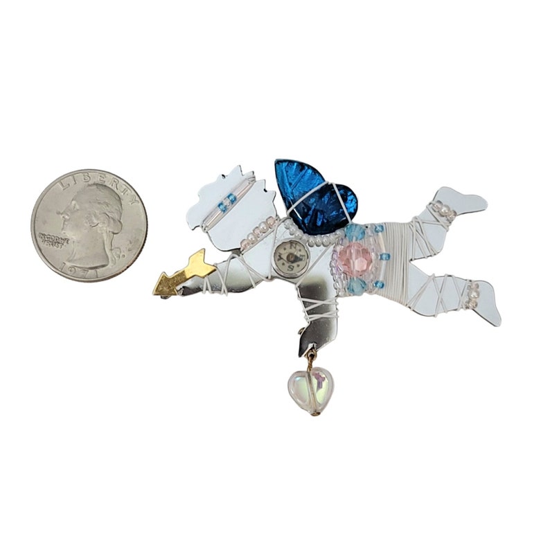 Liztech Artisan 1994 Compass Heart Arrow Cupid Brooch Pin, Signed - Etsy