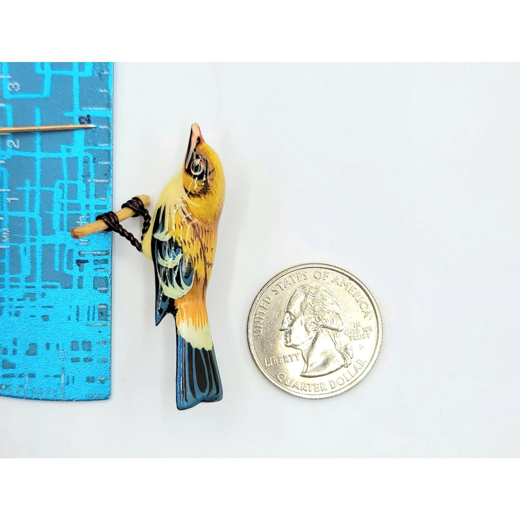 Takahashi Yellow Bird Warbler Pin - Etsy