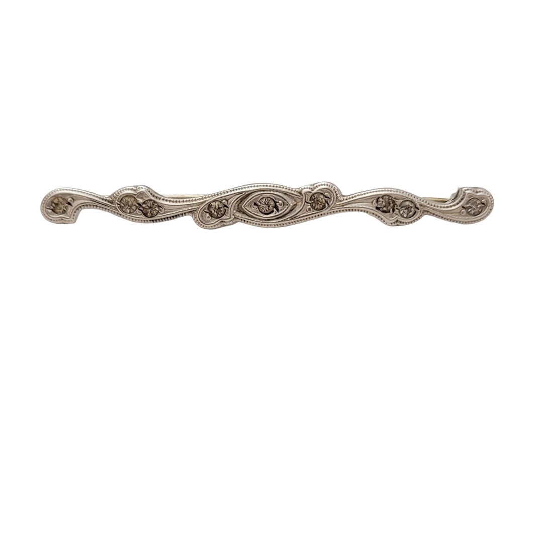 Sterling Silver Swirl Design Paste Bar Pin K243 - Etsy