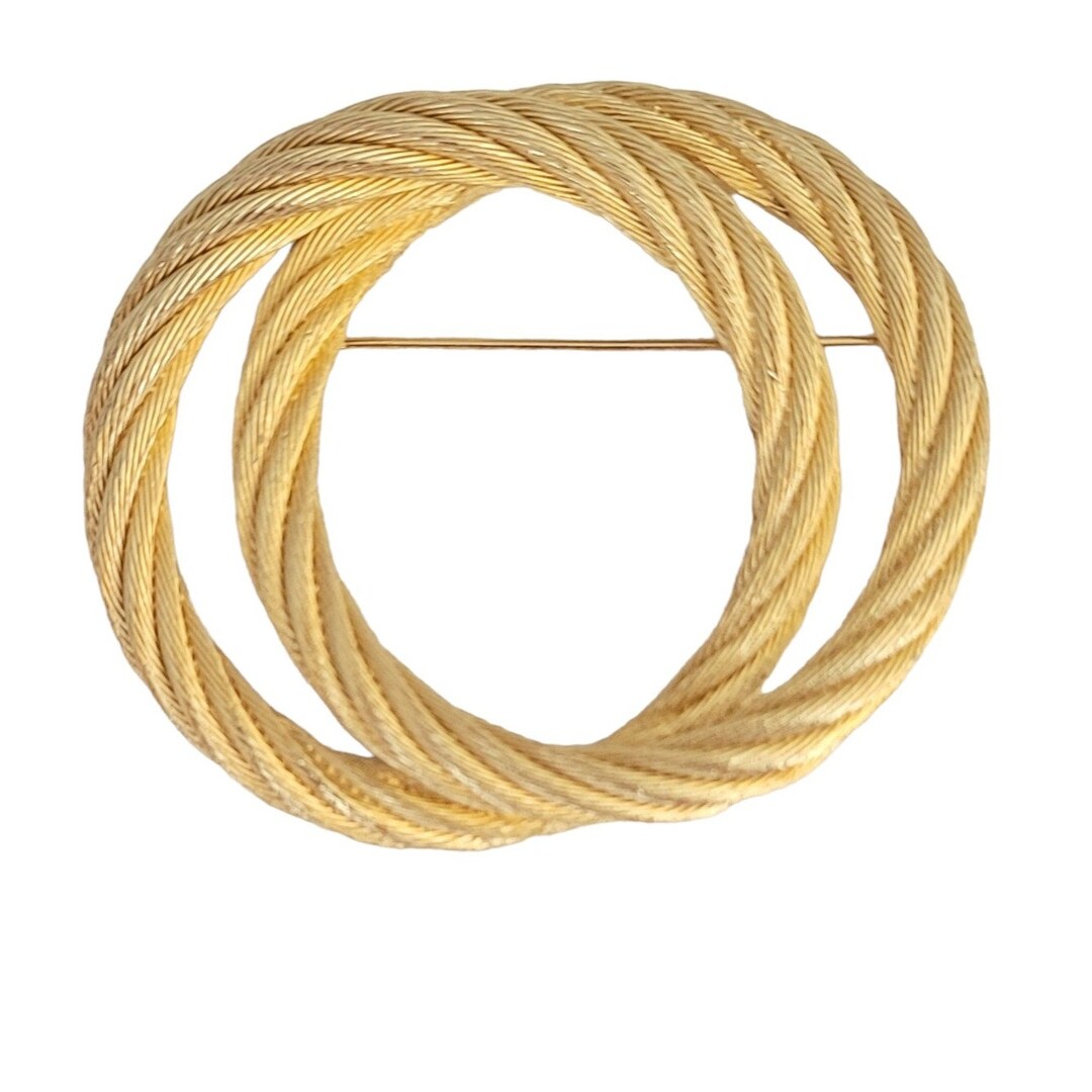 Christian Dior Gold Tone Twisted Rope Entwined Circles, Signed - Etsy