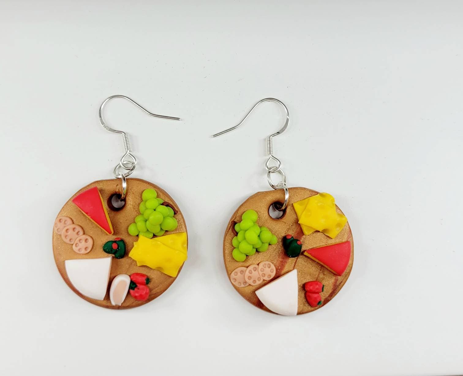 Cheese Board Earrings Clay Cheese Studs Food Earrings - Etsy