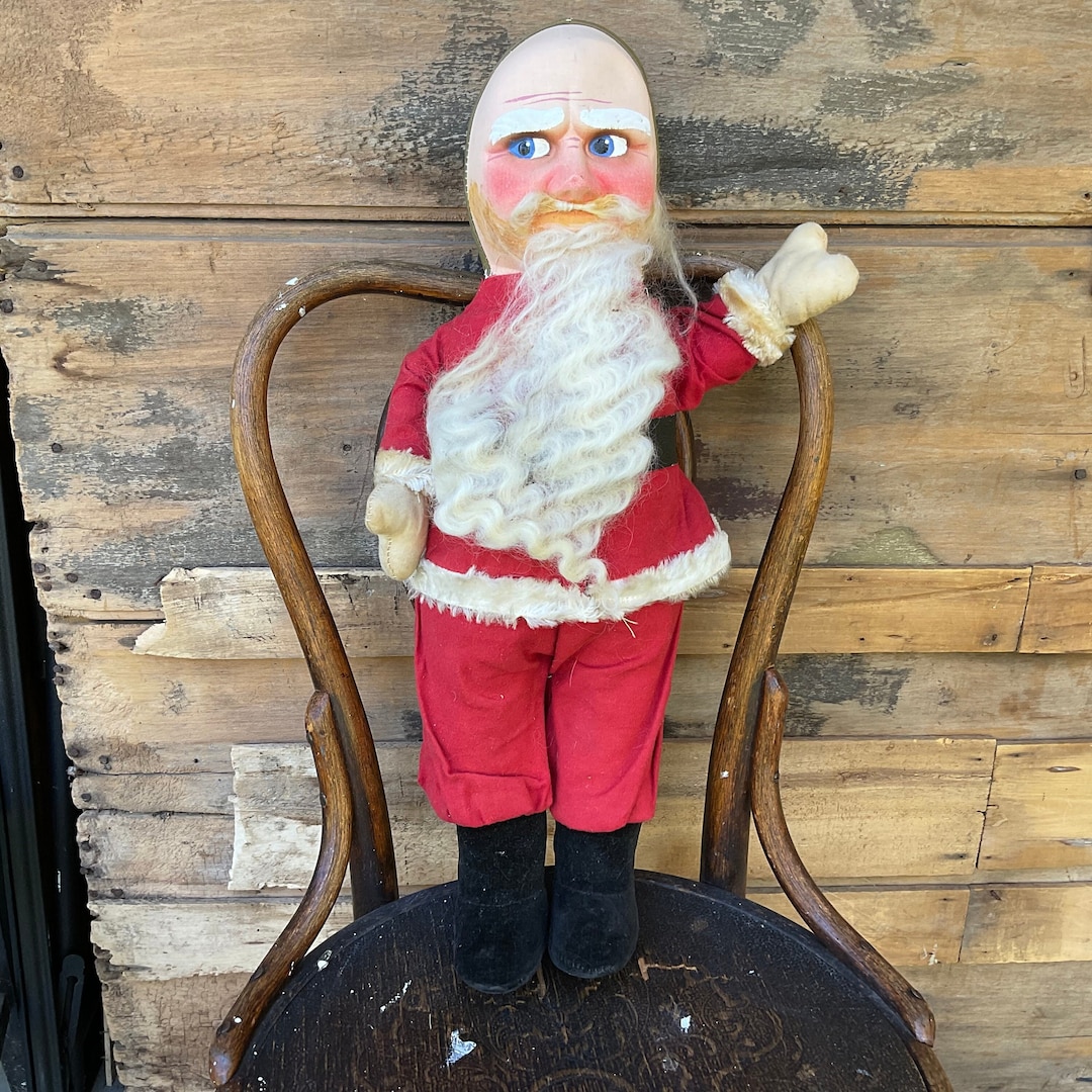 24 Antique Santa Straw Stuffed - Etsy