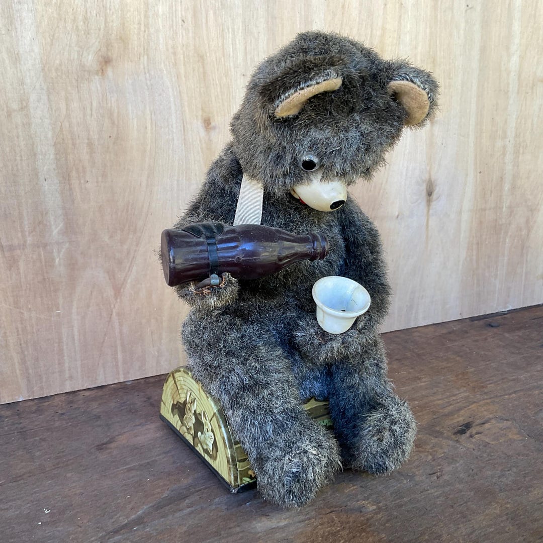 Mechanical Drinking Bear - Etsy