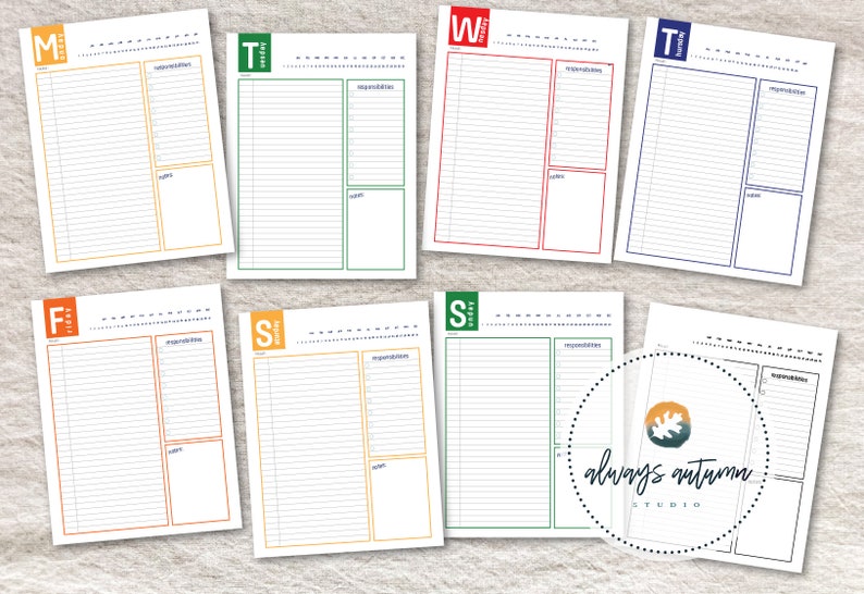 Printable Daily Student Schedule / Lesson Plan / Assignments and Chores ...