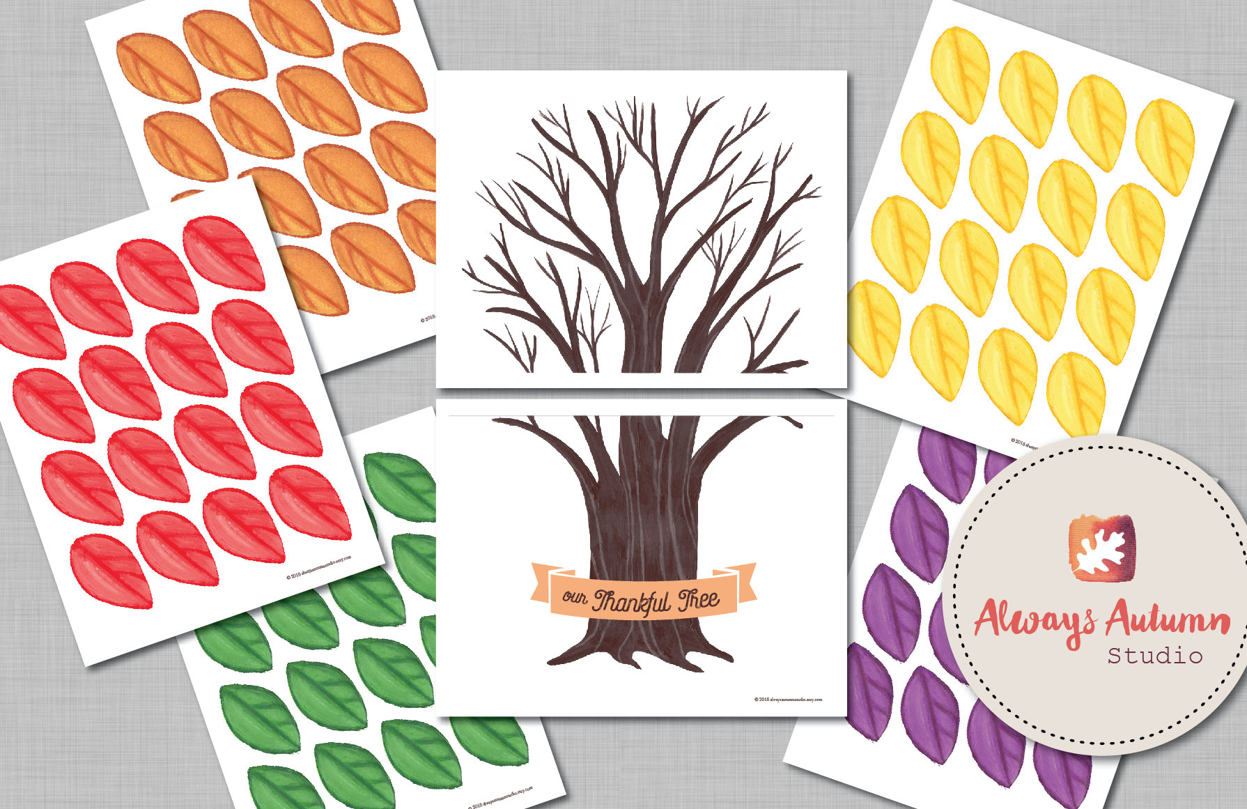 Printable Thankful Tree / DIY Thanksgiving Gratitude Project ...