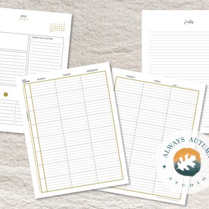 8 Subject Assignment Homeschool Planner - Month at a Glance - 2023-2024 ...