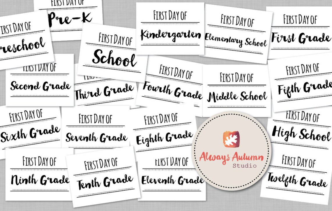 EDITABLE & Printable First Day of School Sign - All Grades - Preschool ...