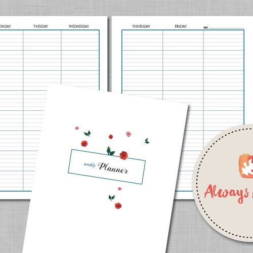 EDITABLE and Printable 8 Subject / Assignment / Weekly Lesson - Etsy