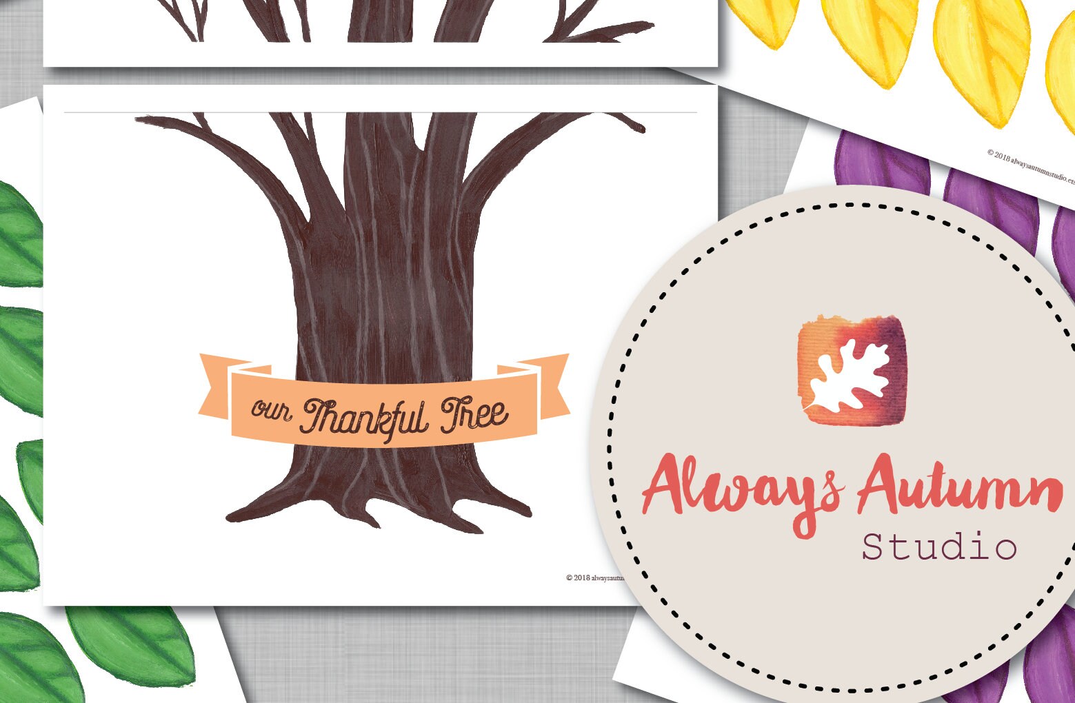 Printable Thankful Tree / DIY Thanksgiving Gratitude Project ...