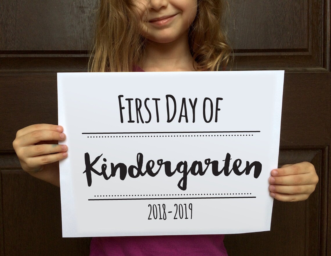 EDITABLE & Printable First Day of School Sign - All Grades - Preschool ...