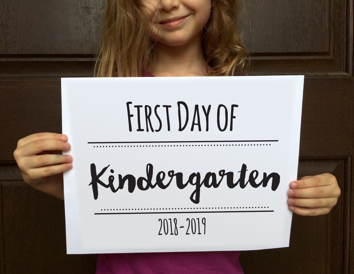 EDITABLE & Printable First Day of School Sign - All Grades - Preschool ...