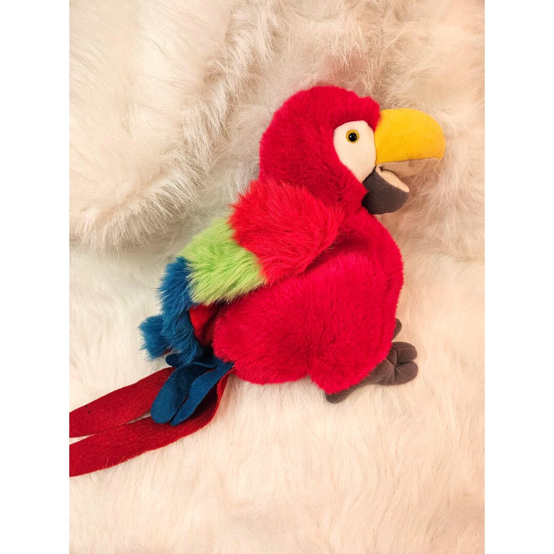 Toy Parrot Macaw Plush Hand Puppet Dakin Vintage 1989 - Etsy