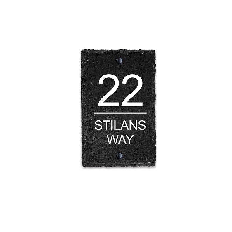 Personalised Slate House Number Natural Slate Door Sign House Gate Sign ...