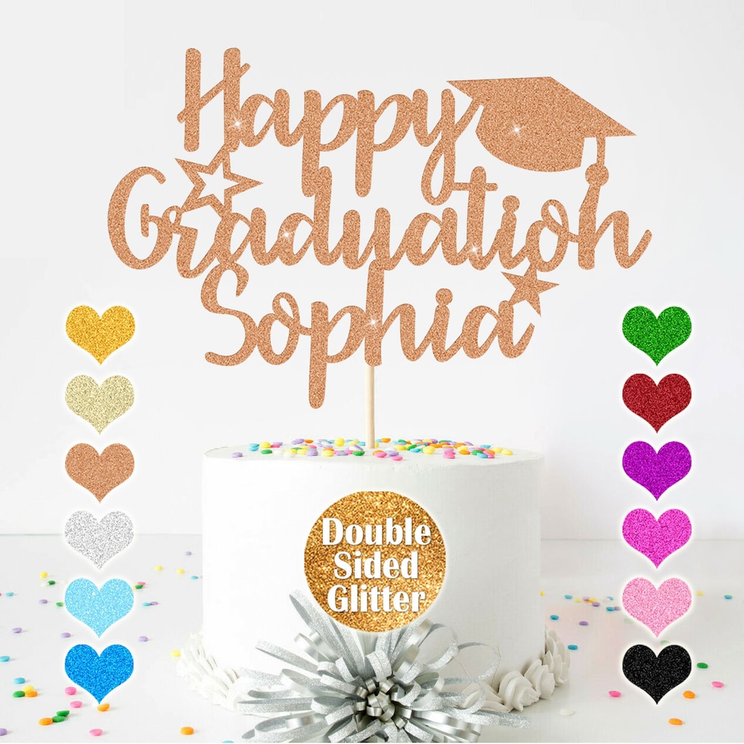 Personalised Graduation Cake Topper 2024 Custom Congrats Graduation ...