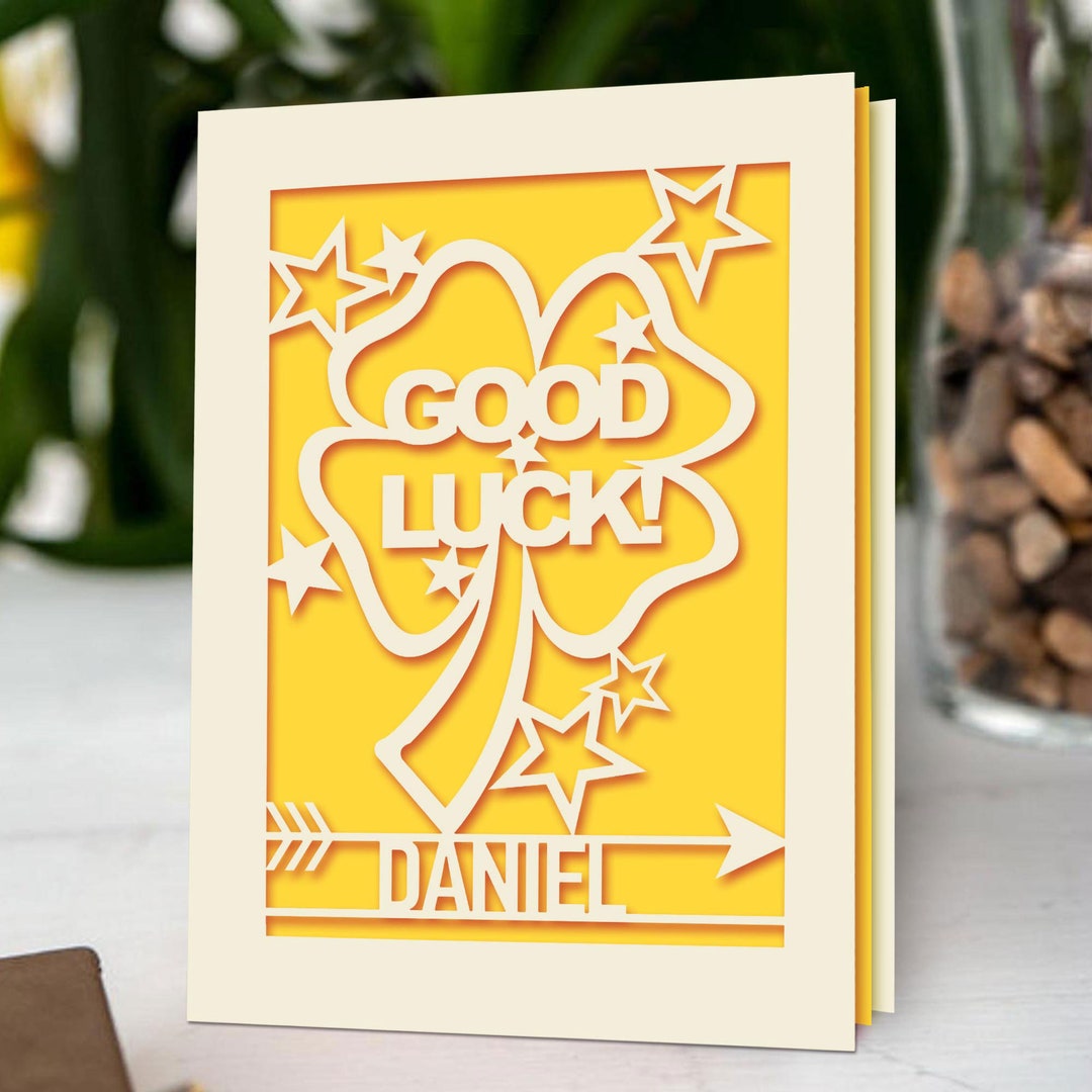 Personalised Congratulation Cards Custom Good Luck Greeting Cards With ...